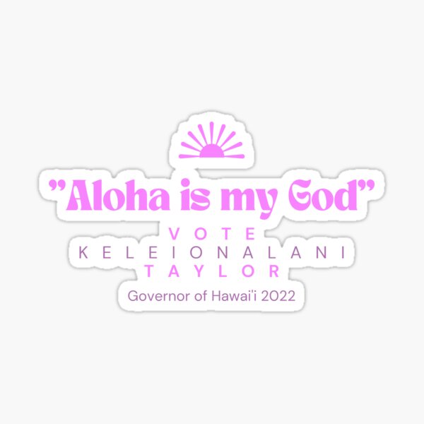 "Aloha is my God" Sticker for Sale by HiChocolatini | Redbubble
