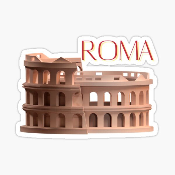 "Roma and the Colosseo" Sticker by JAG2B | Redbubble