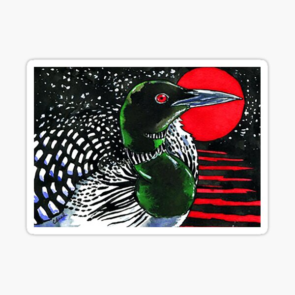 "Common Loon" Sticker for Sale by LukeNolan668 | Redbubble