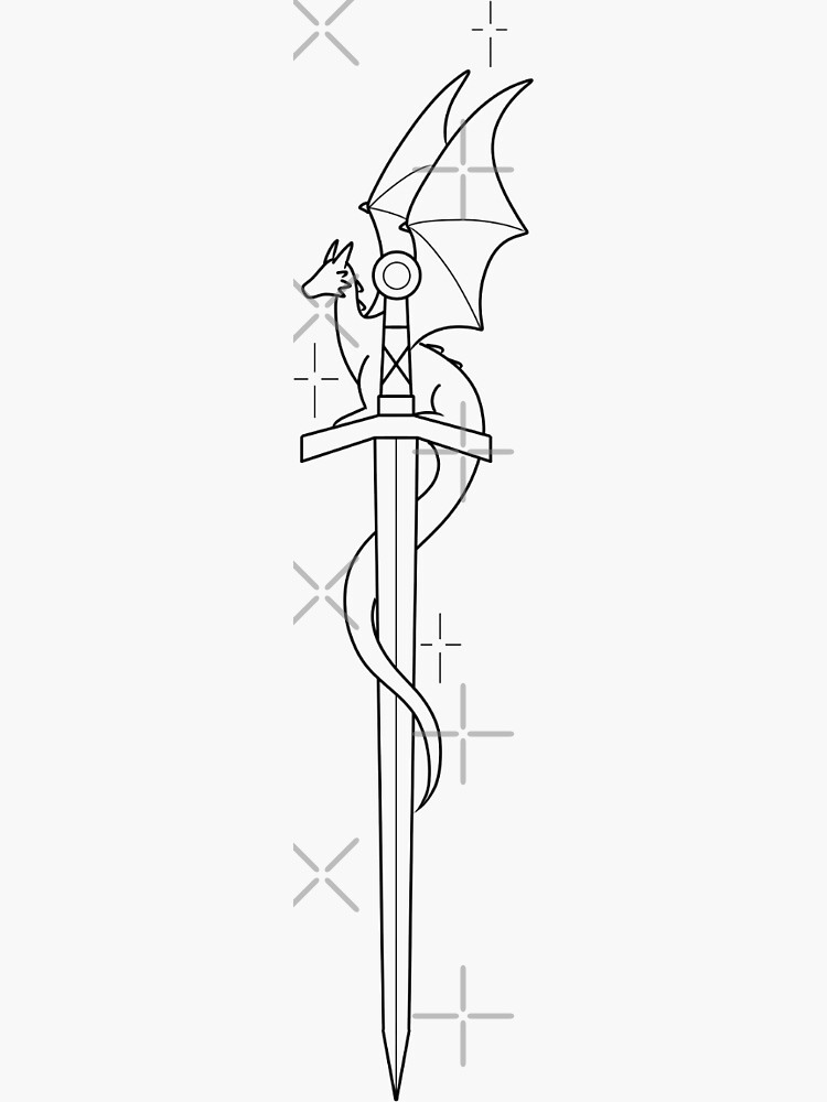 "Dragon sword" Sticker for Sale by FineHades | Redbubble