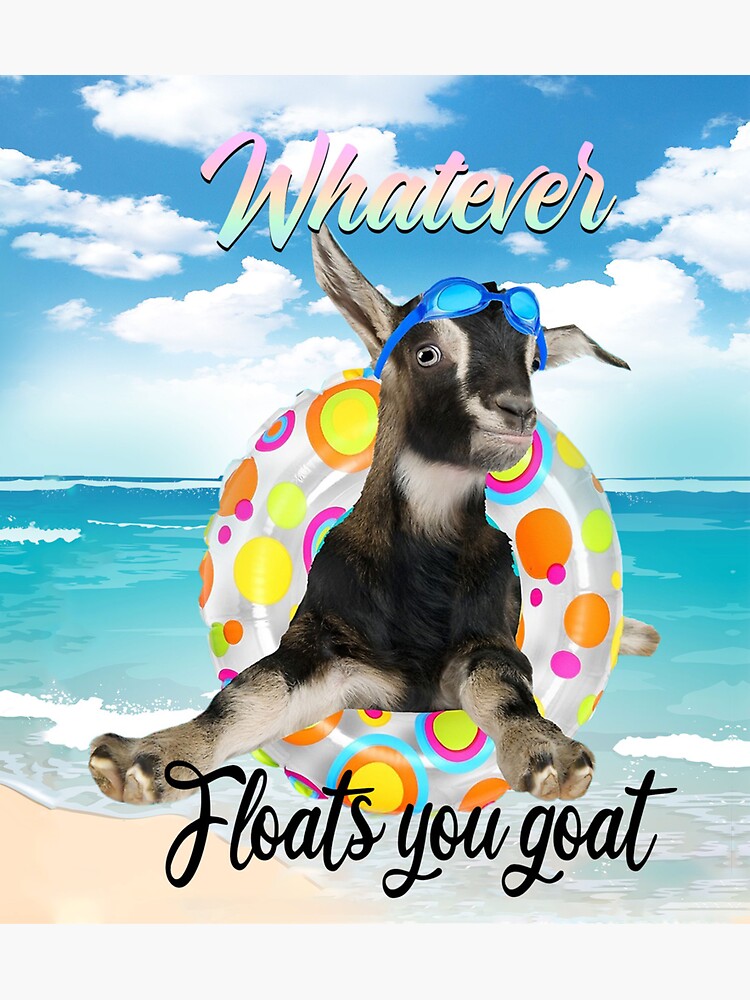 "Whatever Floats Your Goat background watercolor" Sticker for Sale by GeroldLoffler | Redbubble