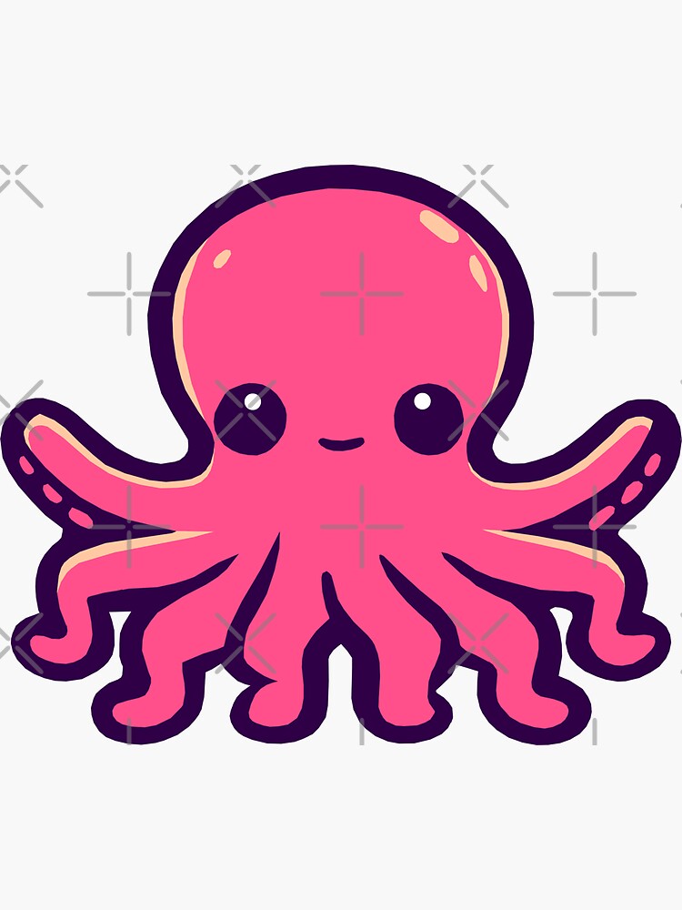 "Chibi Octopus" Sticker for Sale by GrizzlyGaz | Redbubble