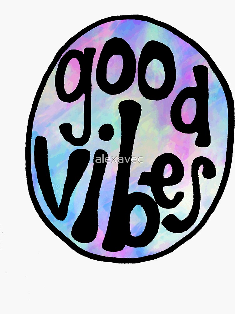 ""Good Vibes" Purple Watercolor" Sticker by alexavec | Redbubble