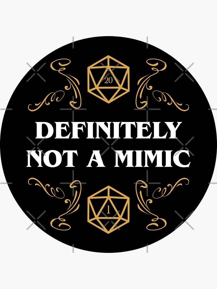 "Definitely Not a Mimic Funny RPG Meme" Sticker for Sale by pixeptional ...