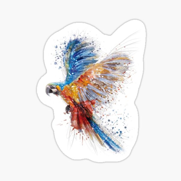 "Macaw parrot foto design " Sticker for Sale by sreckov-desig | Redbubble