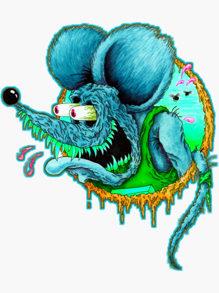 Rat Fink Sticker For Sale By Artspacy Redbubble
