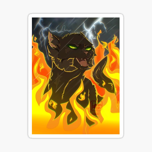 "Hollyleaf and the fire scene (warrior cats)" Sticker for Sale by ...