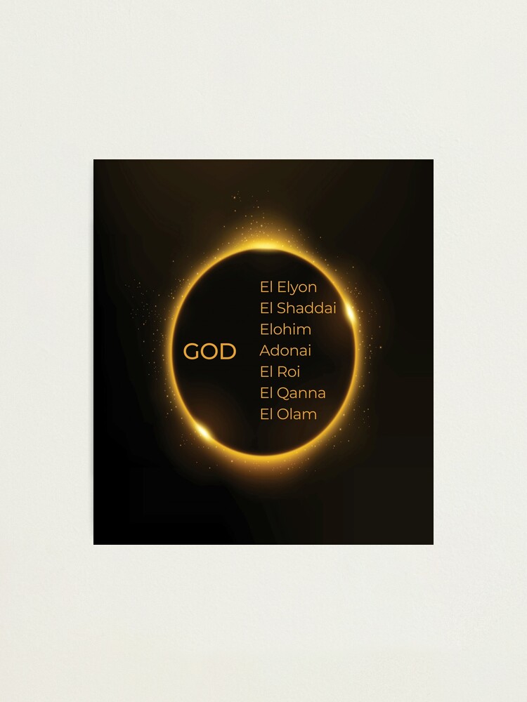 Lámina fotográfica «Los nombres de Dios demuestran su carácter y ...