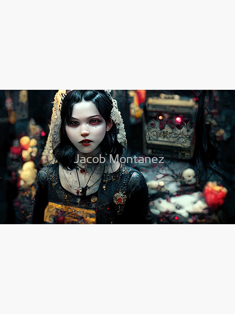 "Snow White Goth Cyberpunk Vampire Instrumentalist" Sticker for Sale by ...