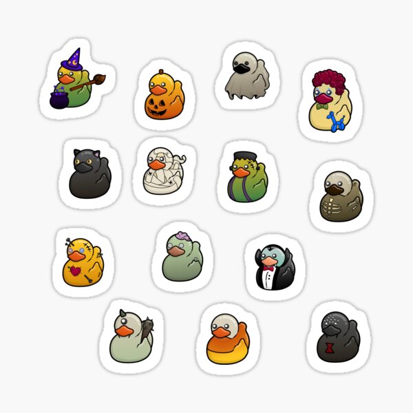 "Halloween Rubber Ducky - Sticker Pack" Sticker for Sale by Gay-Koala ...