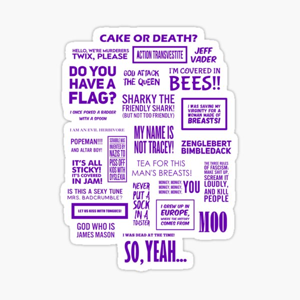 "Eddie Izzard Izzardisms Graphic Retro Best Retro Graphic s" Sticker ...