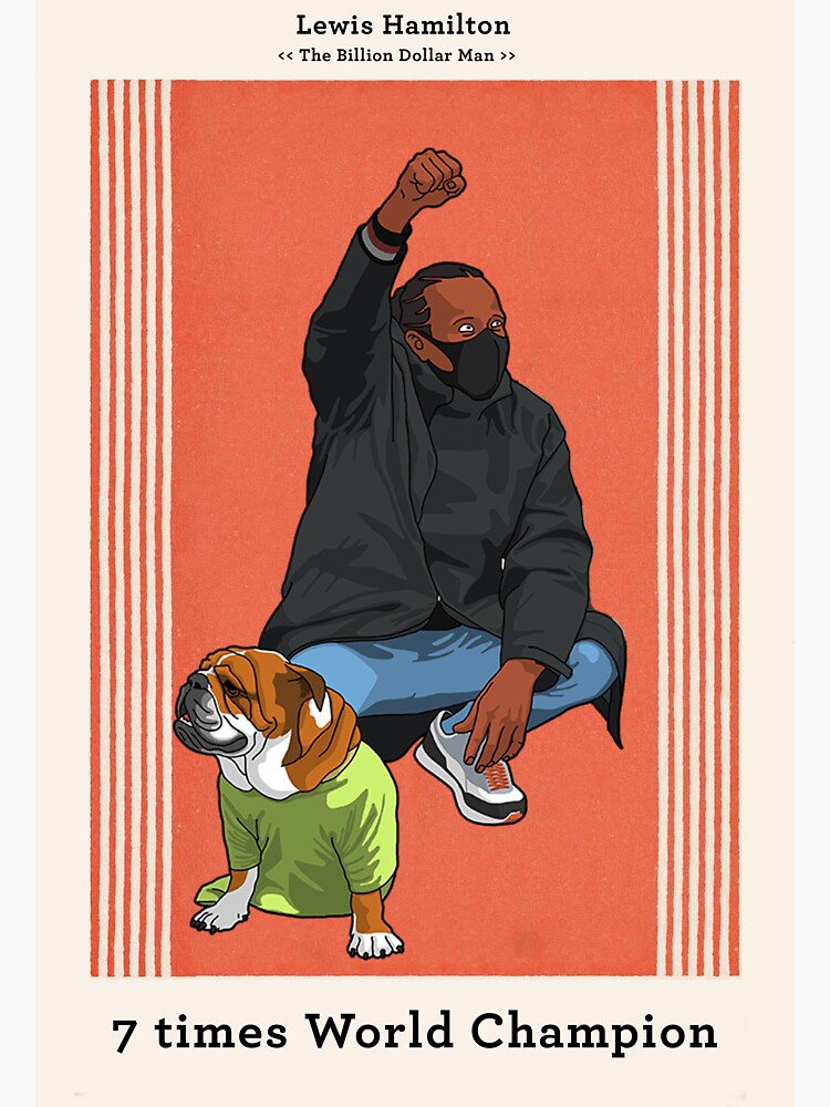 "Hamilton 7 times World Champion" Sticker for Sale by dungmai | Redbubble
