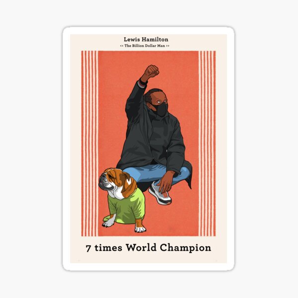 "Hamilton 7 times World Champion" Sticker for Sale by dungmai | Redbubble