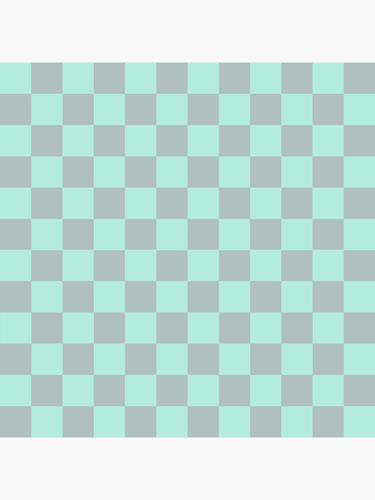 "Checkered Pattern Gray and Creamy Mint" Sticker for Sale by Velour-YZ ...