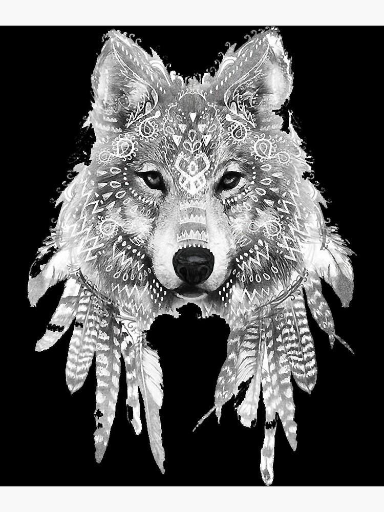 "balck wolf design " Poster for Sale by FanTeeArt | Redbubble