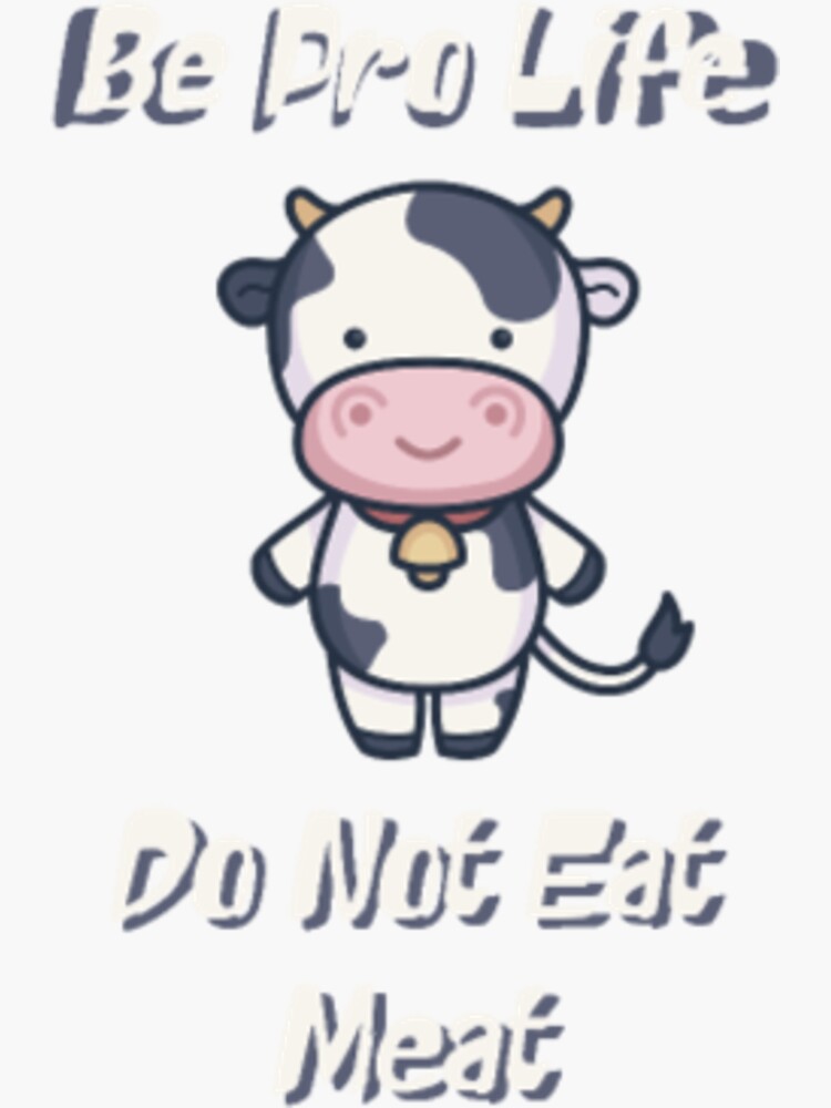 "Vegan cow" Sticker for Sale by Eatartdrink | Redbubble