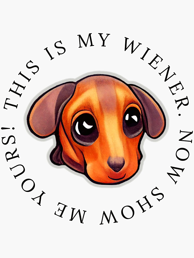 "Funny Dachshund Wiener Dog Cartoon" Sticker for Sale by Edongski303 ...