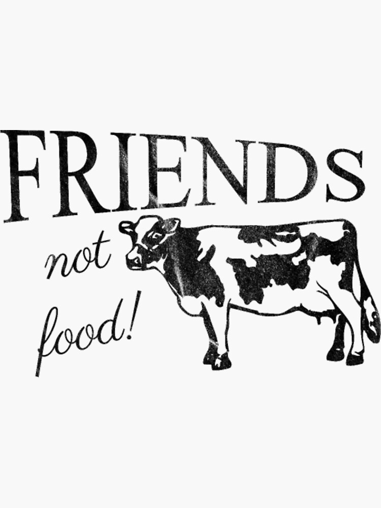 "Vegan cow gift cows cattle vegan" Sticker for Sale by Eatartdrink ...