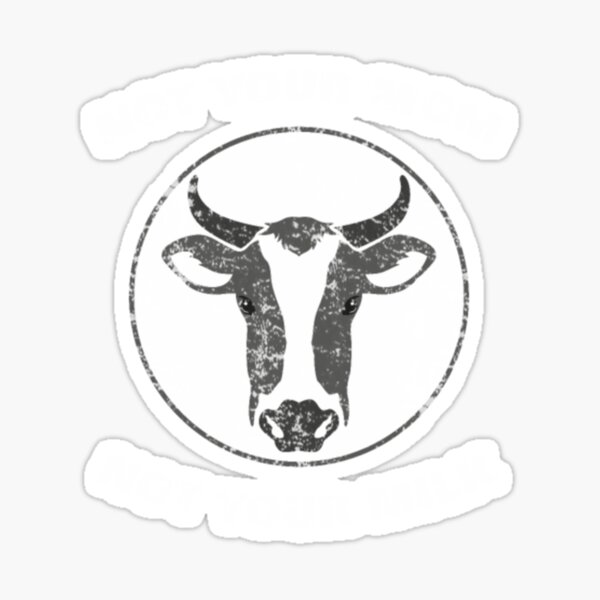 "Vegan cow meat" Sticker for Sale by Eatartdrink | Redbubble