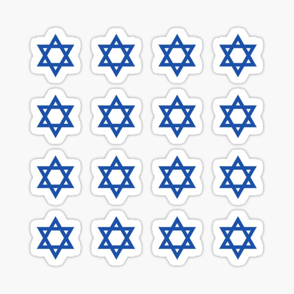 "Star of David Magen David" Sticker for Sale by colorduds | Redbubble