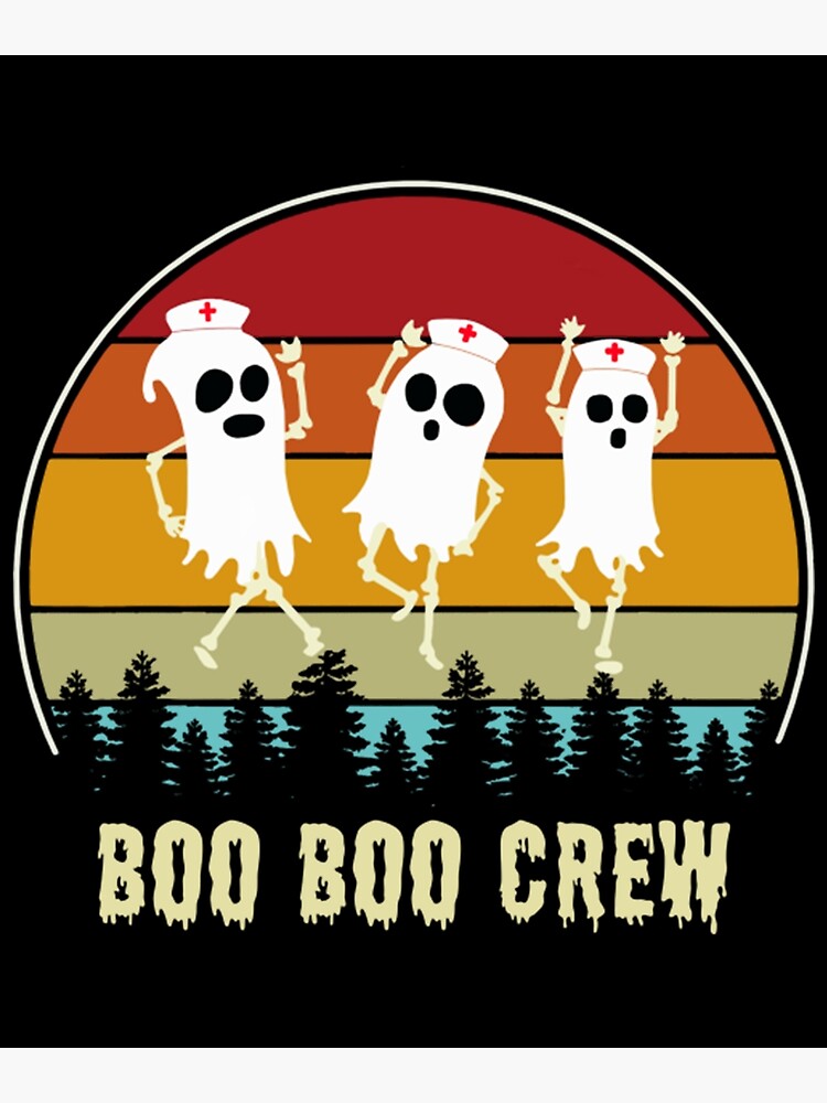 "Meme Boo Boo Crew Funny Retro Halloween Boo" Art Print for Sale by ...