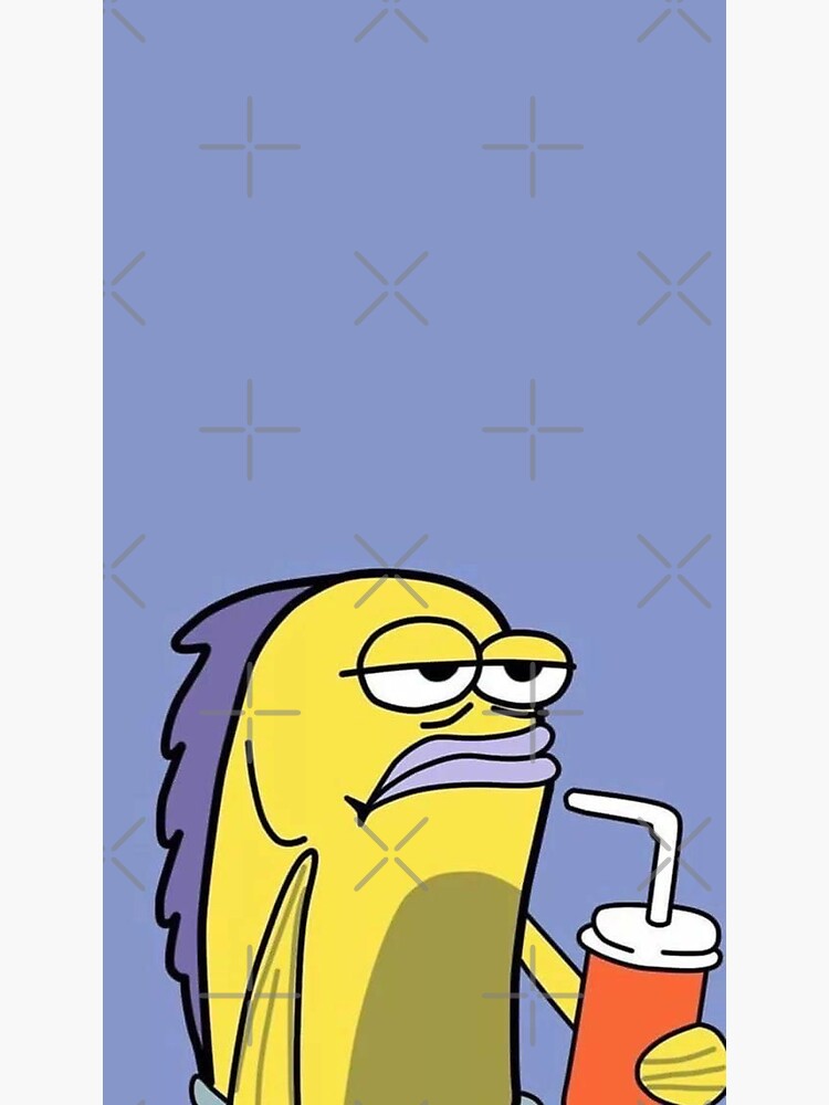 "spongebob - judgemental fish" Sticker for Sale by angelarchives ...