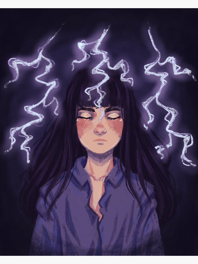 "Lightning girl" Sticker for Sale by Jin-illustrates | Redbubble