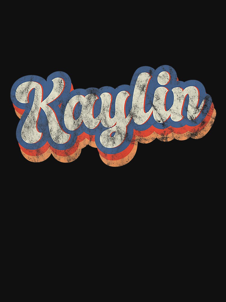 "Kaylin Personalized Name Custom Lettering 70's" T-shirt for Sale by ...