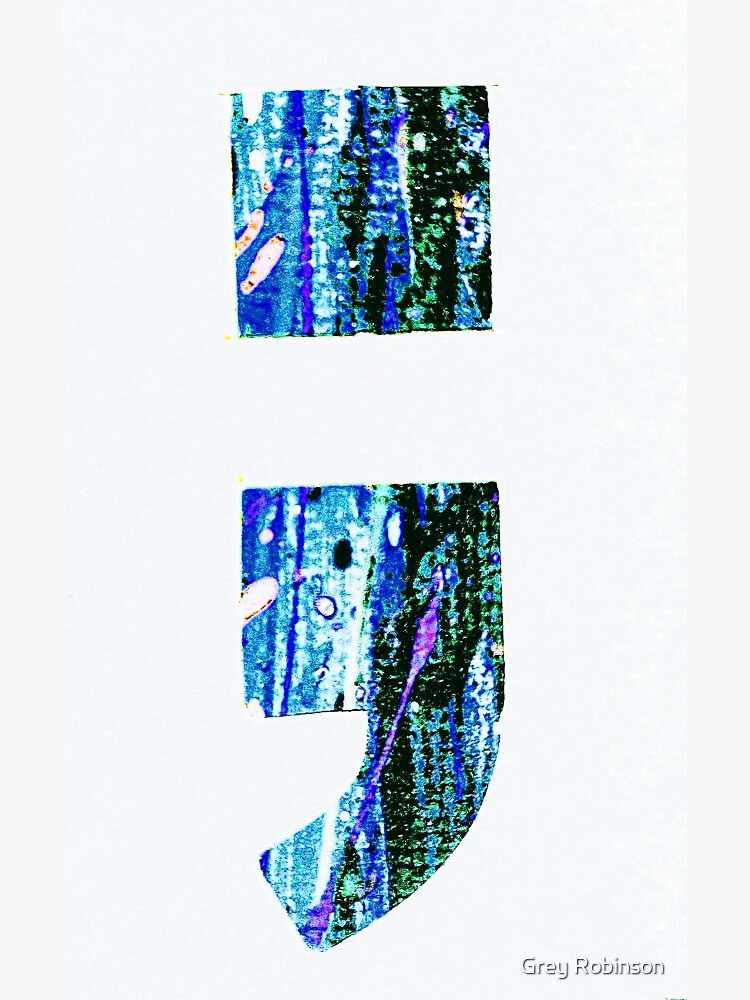 "Semicolon abstract paint splatter badge pride awareness " Sticker for ...