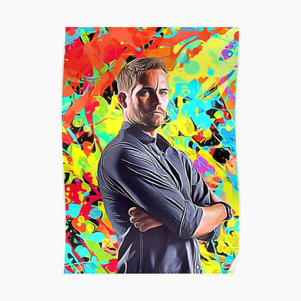 "Paul walker - Celebrity (Oil Paint Art)" Poster for Sale by MOSAICART ...