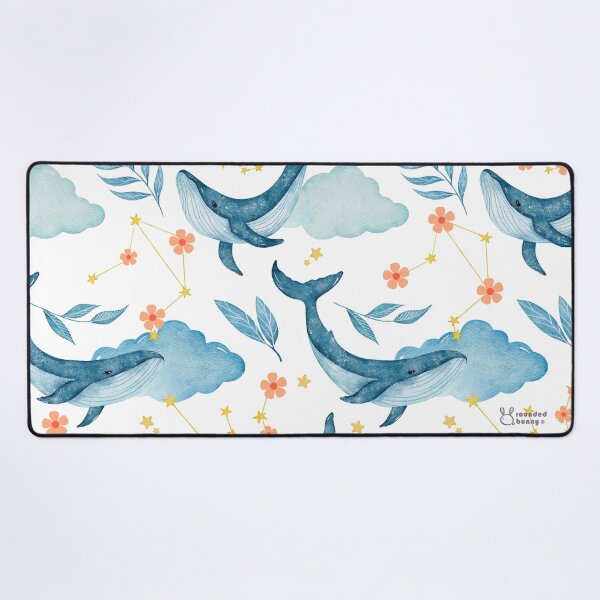 "Flower, Stars and Whales, Lofi Aesthetic, Whale Decor, Pastel, Desk ...