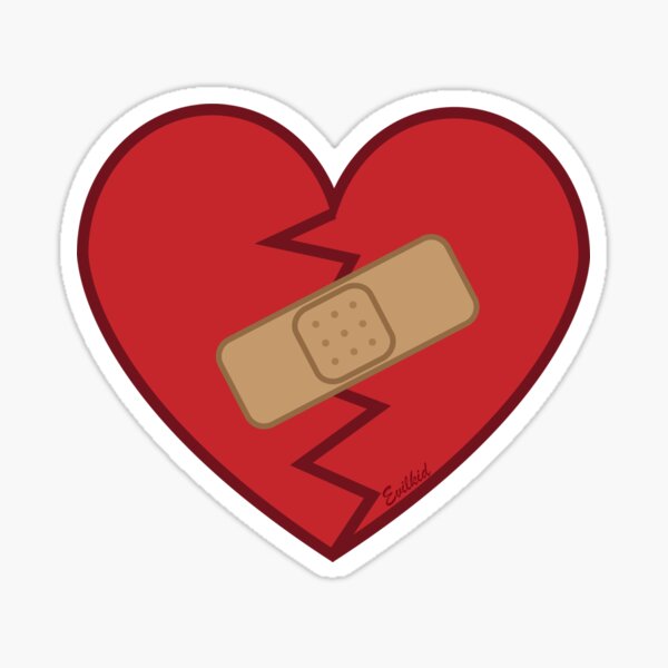 Paper & Party Supplies Kawaii Sticker Mended Heart Die Cut Sticker ...