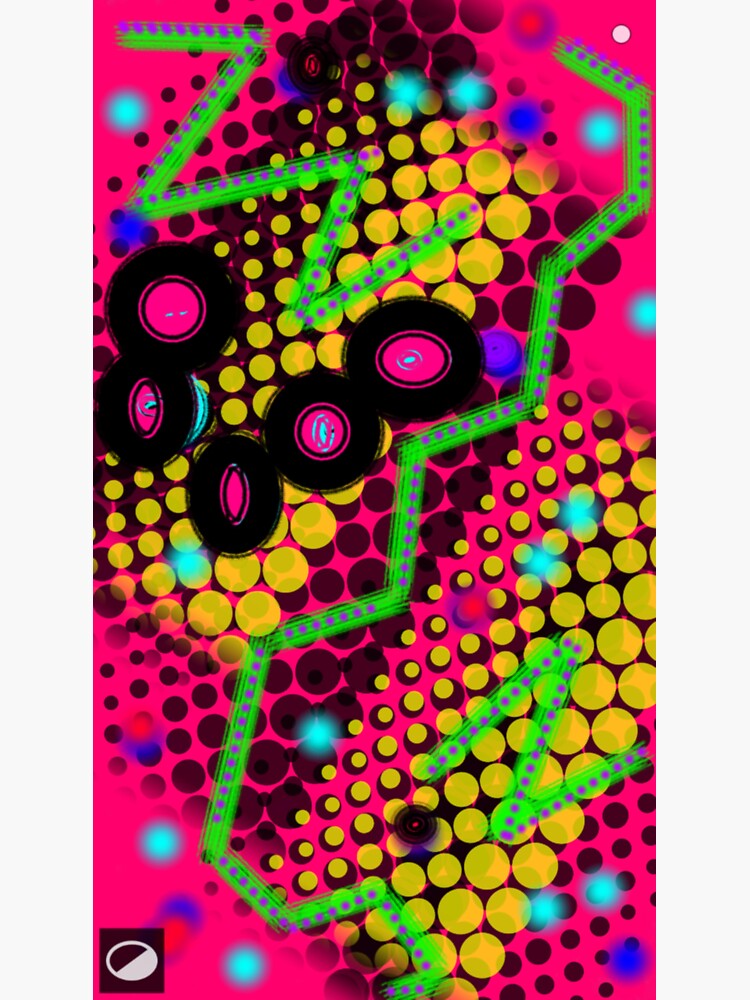 "Disco Spaz City" Sticker for Sale by neonmoonwaves | Redbubble