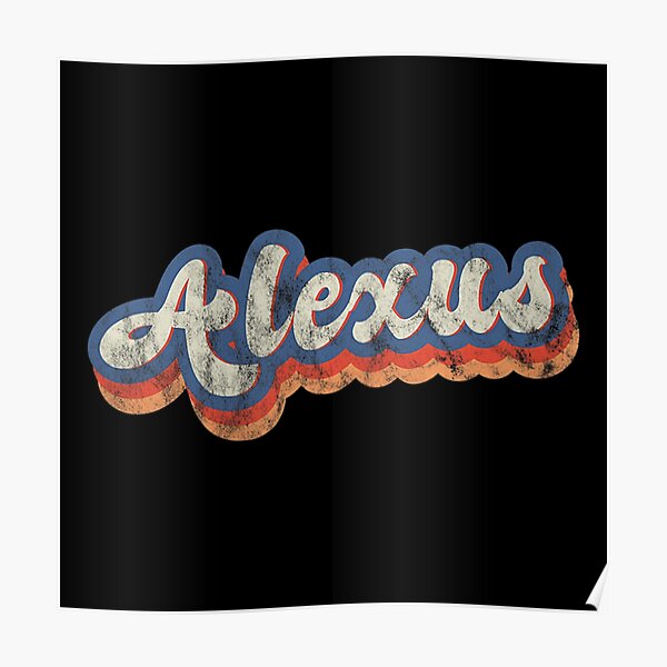 "Alexus Personalized Name Custom Lettering 70's" Poster for Sale by ...