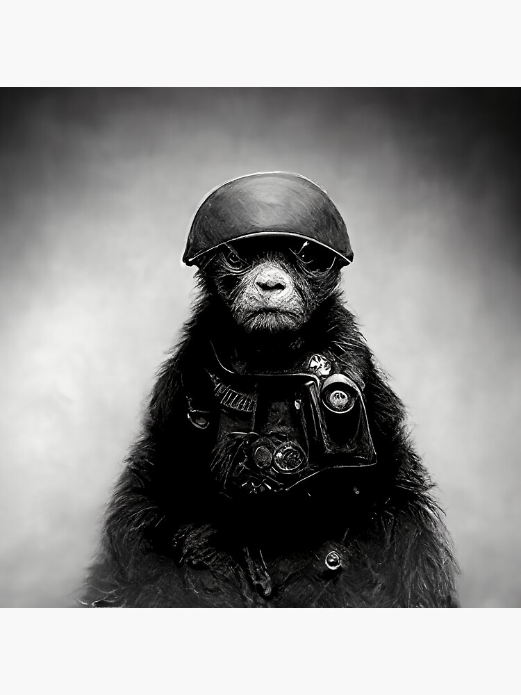 "military monkey digital art" Poster for Sale by AmazinfArt | Redbubble