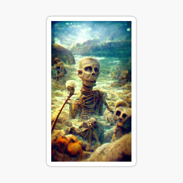 "Skeleton taking a selfie in a beach Unique" Sticker for Sale by ...