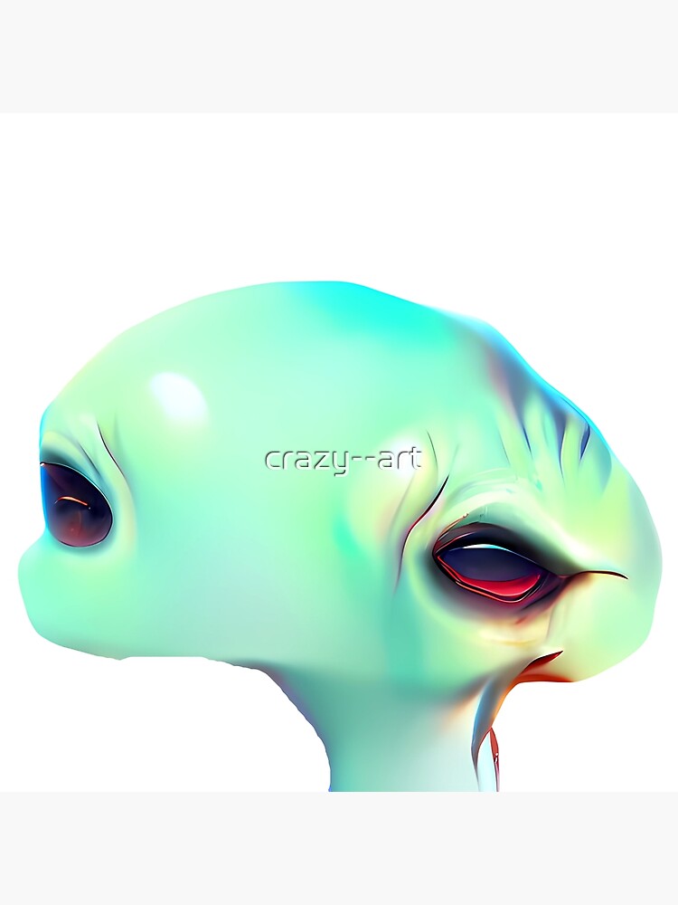 "big head alien" Poster for Sale by crazy--art | Redbubble