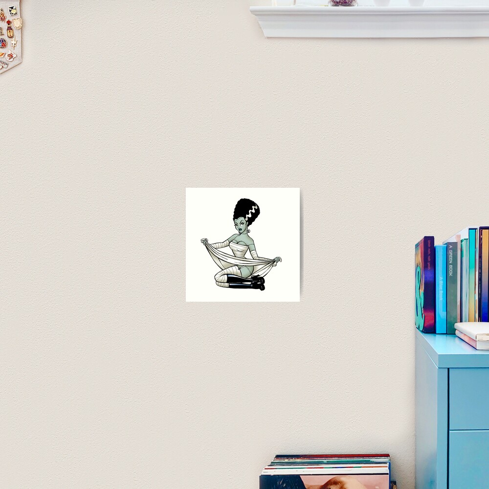 "Bride of Frankenstein Pin up" Art Print for Sale by evilkidart | Redbubble