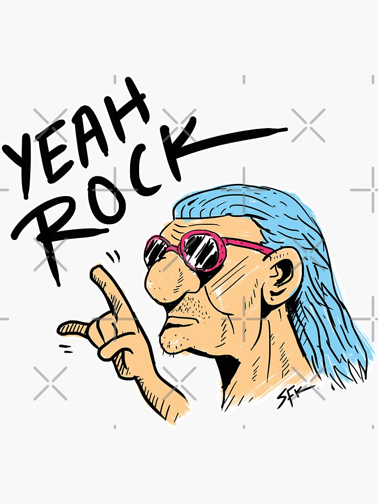 "Yeah Rock " Sticker for Sale by SFK-workshop | Redbubble