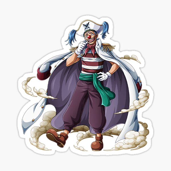 "buggy the star clown from One Piece" Sticker for Sale by Otakus-Place ...