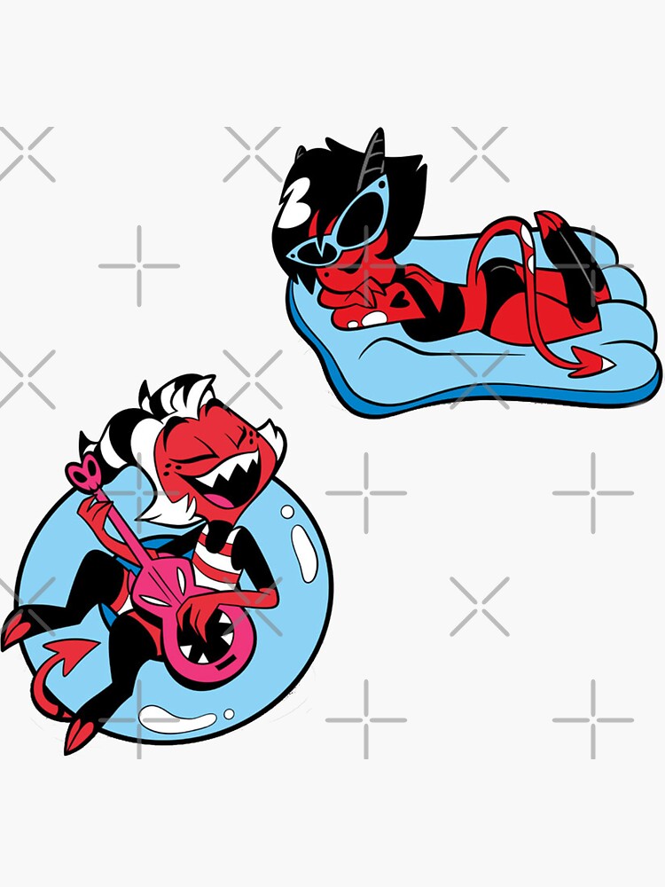 "Moxie and Millie by the Pool - Helluva Boss " Sticker for Sale by ...