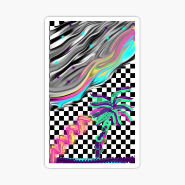 "Vaporwave Waves" Sticker by neonmoonwaves | Redbubble
