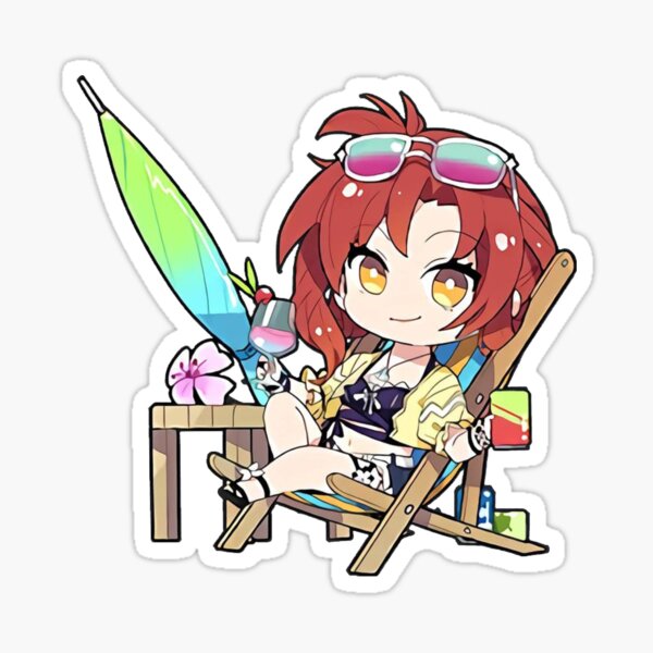 "Chibi Himeko" Sticker for Sale by DumDudeDesigns | Redbubble