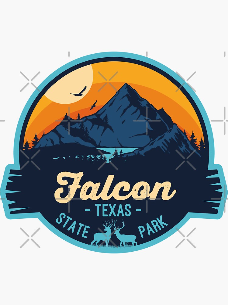 "Falcon State Park Texas Vacation TX Souvenir Badge" Sticker for Sale ...