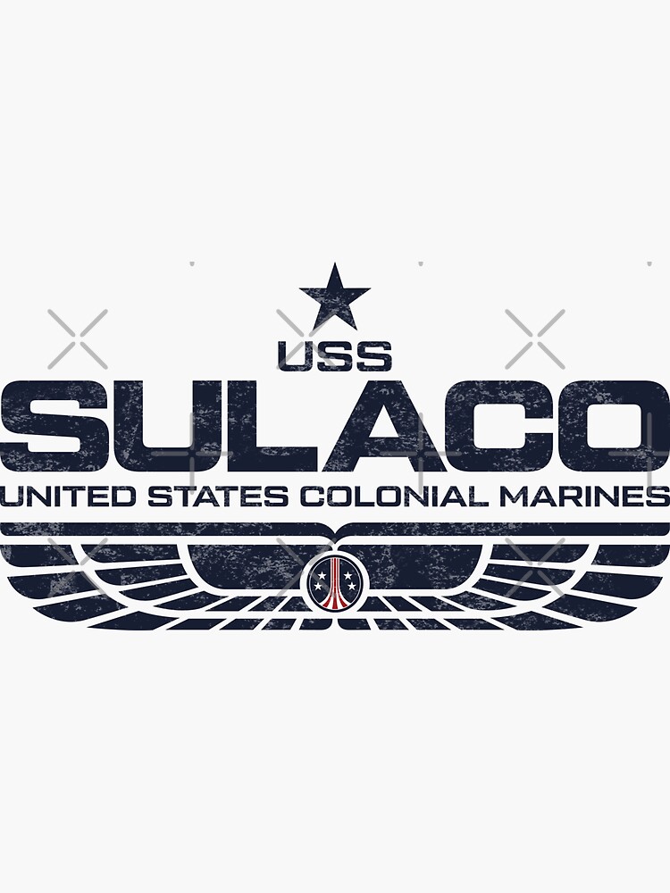 "Sulaco 2 (USS)" Sticker for Sale by Candywrap Studio | Redbubble