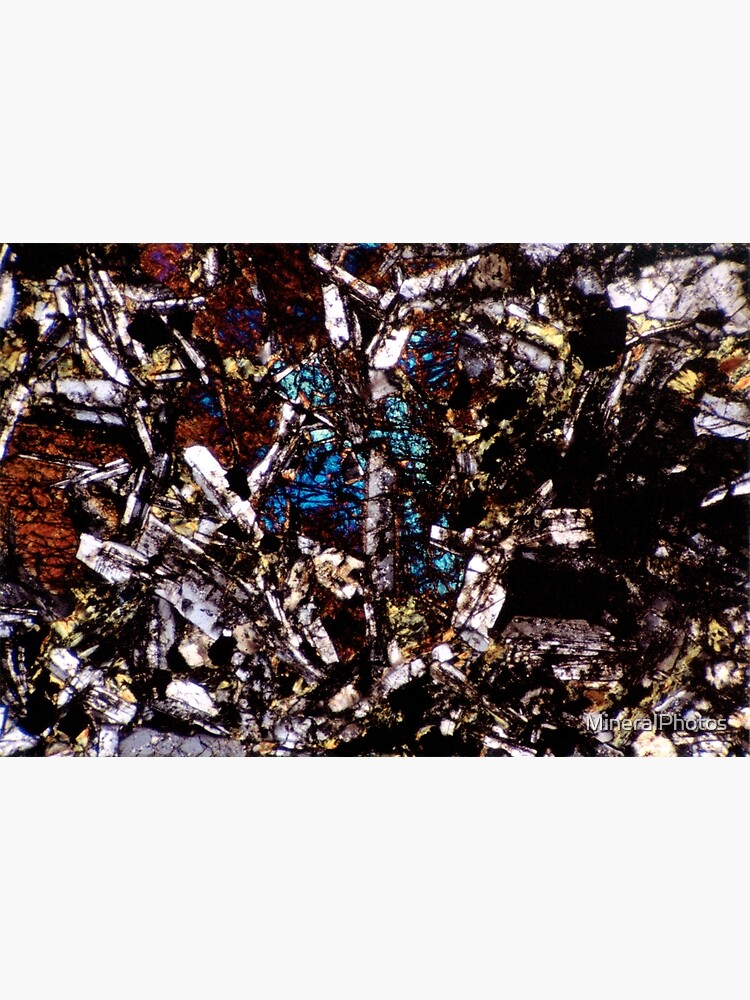 "Pyroxene Crystals and Feldspar - Thin Section Art" Poster by ...