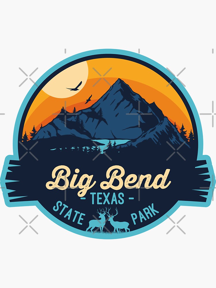 "Big Bend State Park Texas Vacation TX Souvenir Badge" Sticker for Sale ...