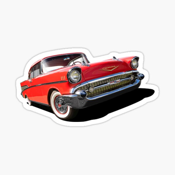 "1957 Chevrolet chevrolet bel air in red" Sticker for Sale by ...
