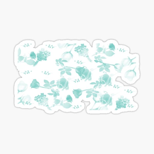 "Blue Aesthetic Bloom Flower pattern Dark ver." Sticker for Sale by ...