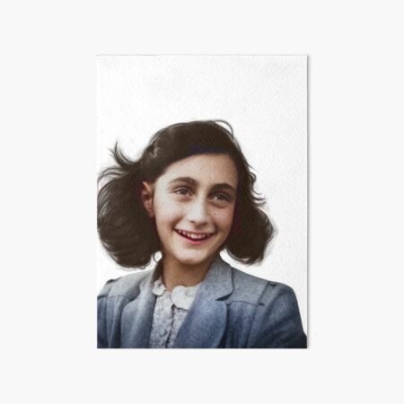 "Anne Frank Colorized" Art Board Print for Sale by LegendsofBoxing ...